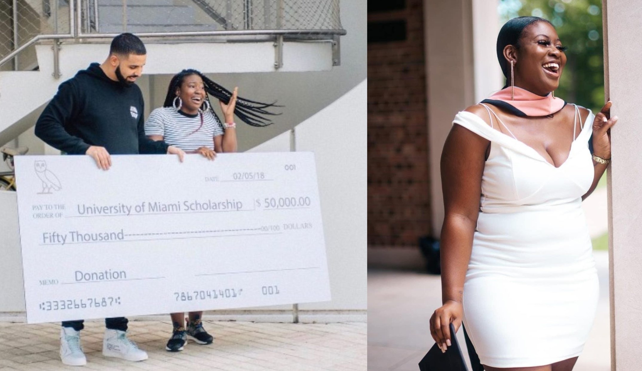 Student who received $50k from rapper Drake earns Master’s | Education ...